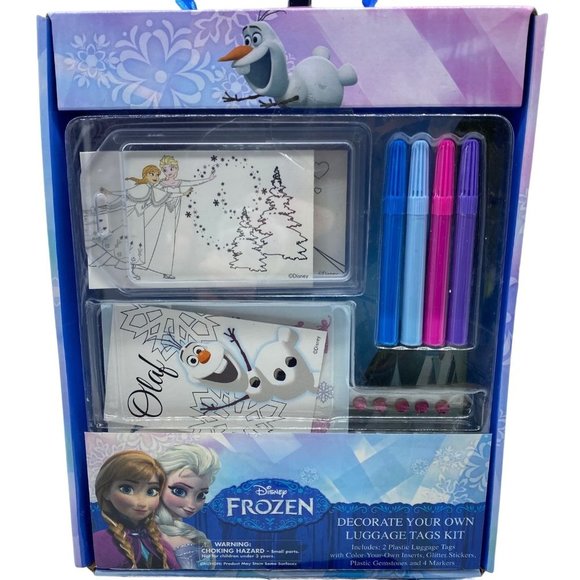 Disney | Toys | New Nib Disney Frozen Make Your Own Luggage Tags Kit ...